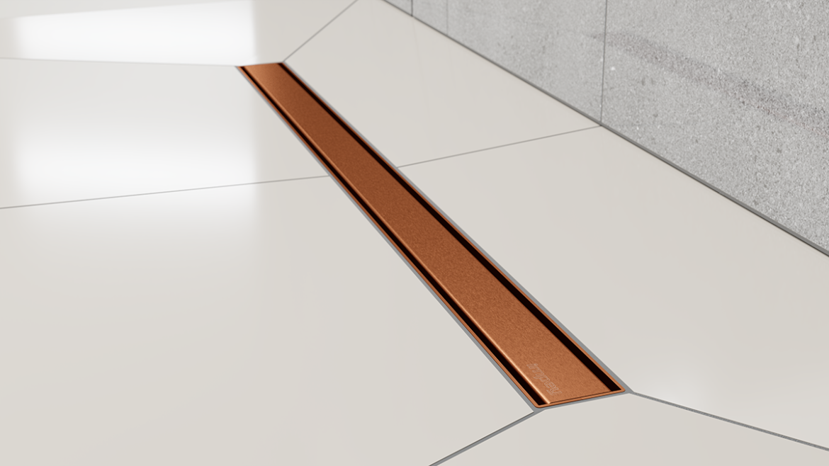 Impey launches new coloured wetroom drain tops - Bathroom Review