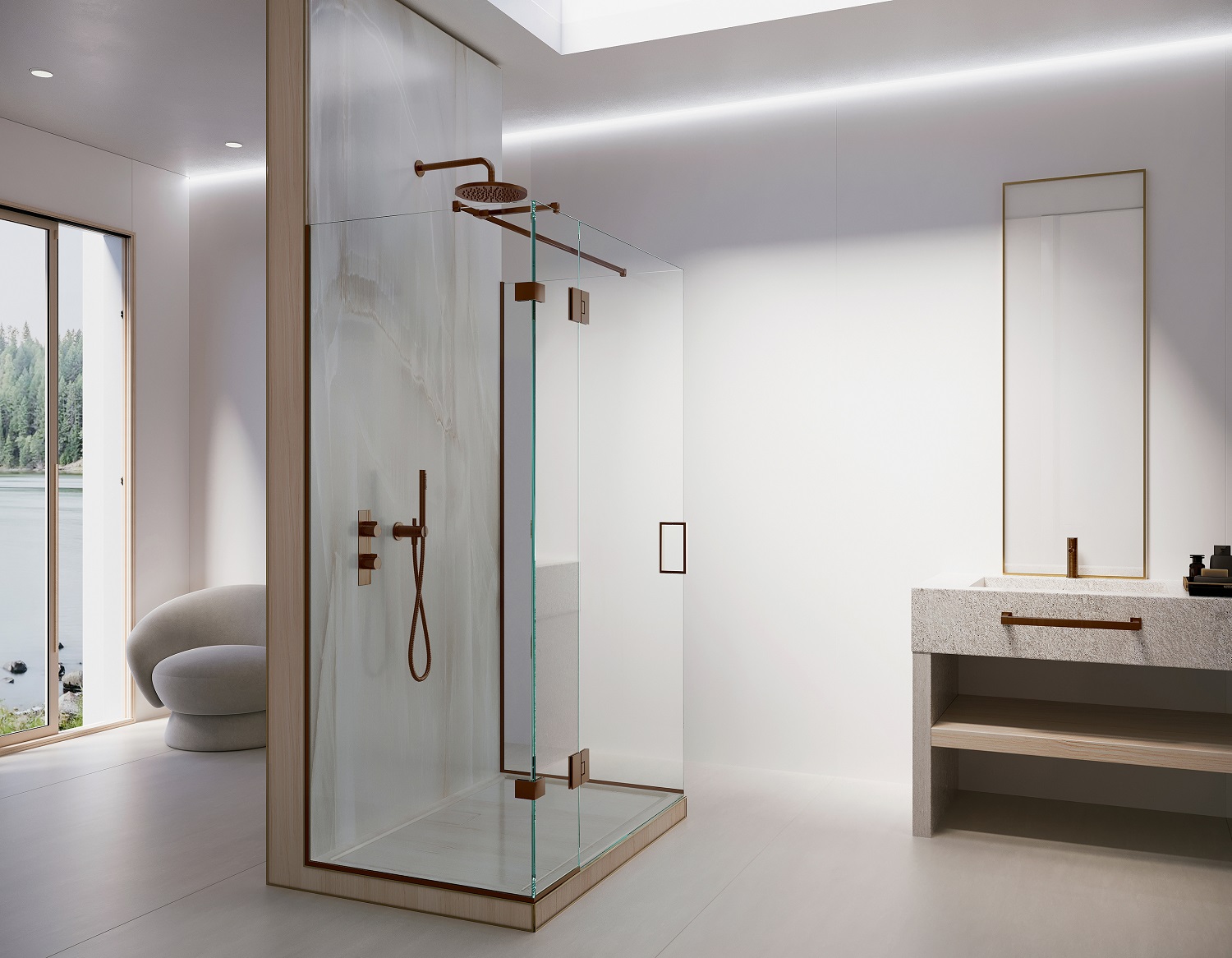 Minimalist shower design is a bespoke option with CRL - Bathroom Review